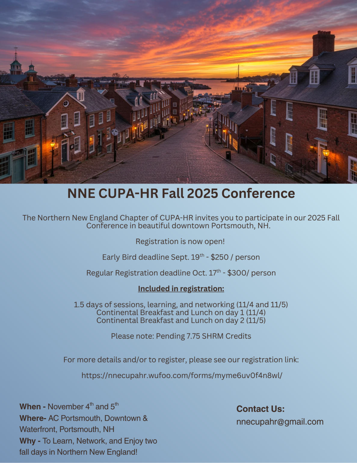2025 Fall Event - CUPA-HR Northern New England Chapter